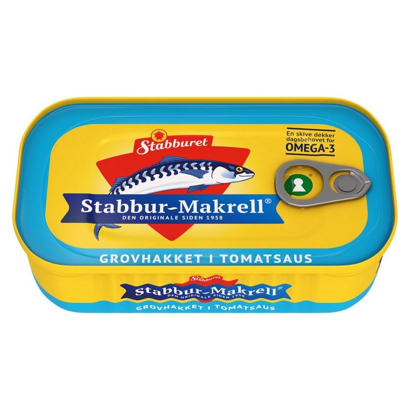 Makrell Grovhakket i Tomatsaus Stabburet